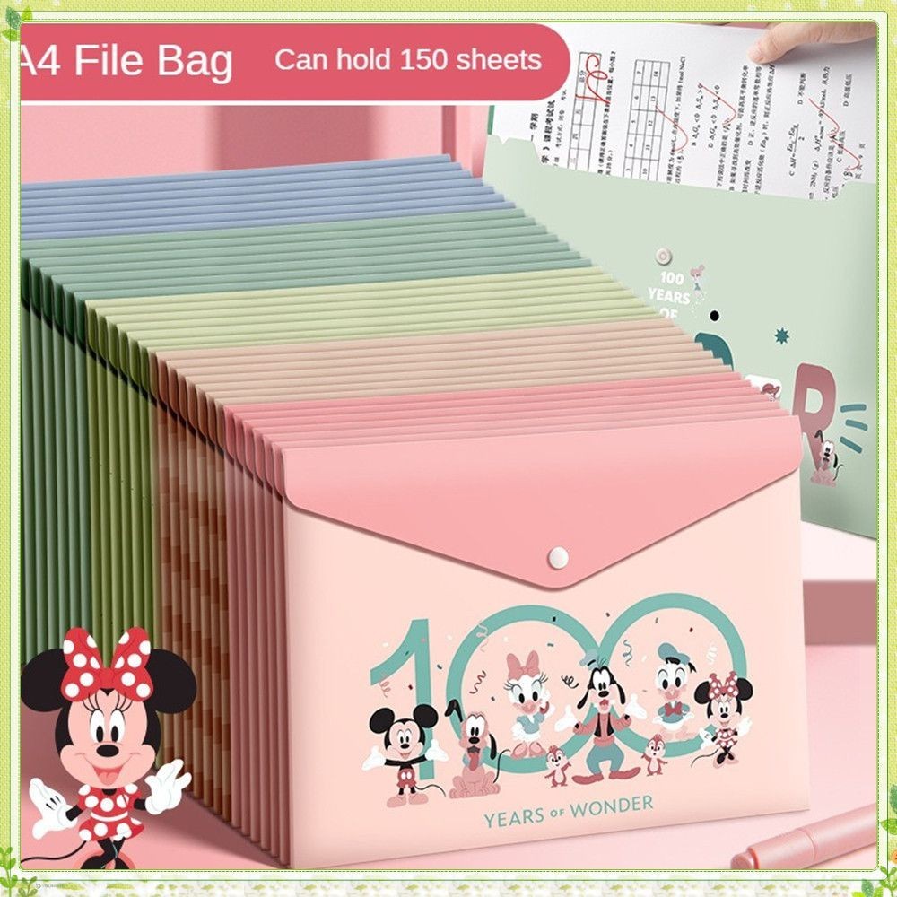 youngtime 5 ชิ้นถุงแฟ้ม A4 การ์ตูน Sanrio Disney พลาสติกเก็บเอกสารถุงเก็บกระดาษออแกไนเซอร์ความจุ ...