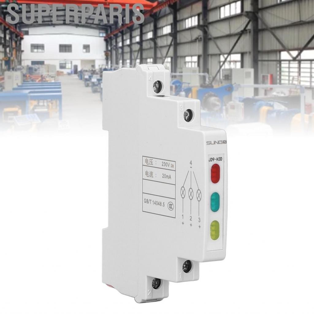 Superparis ตัวบ่งชี้ราง DIN PC AC DC 230V IP20 กันน้ำติดตั้งง่าย LED ...