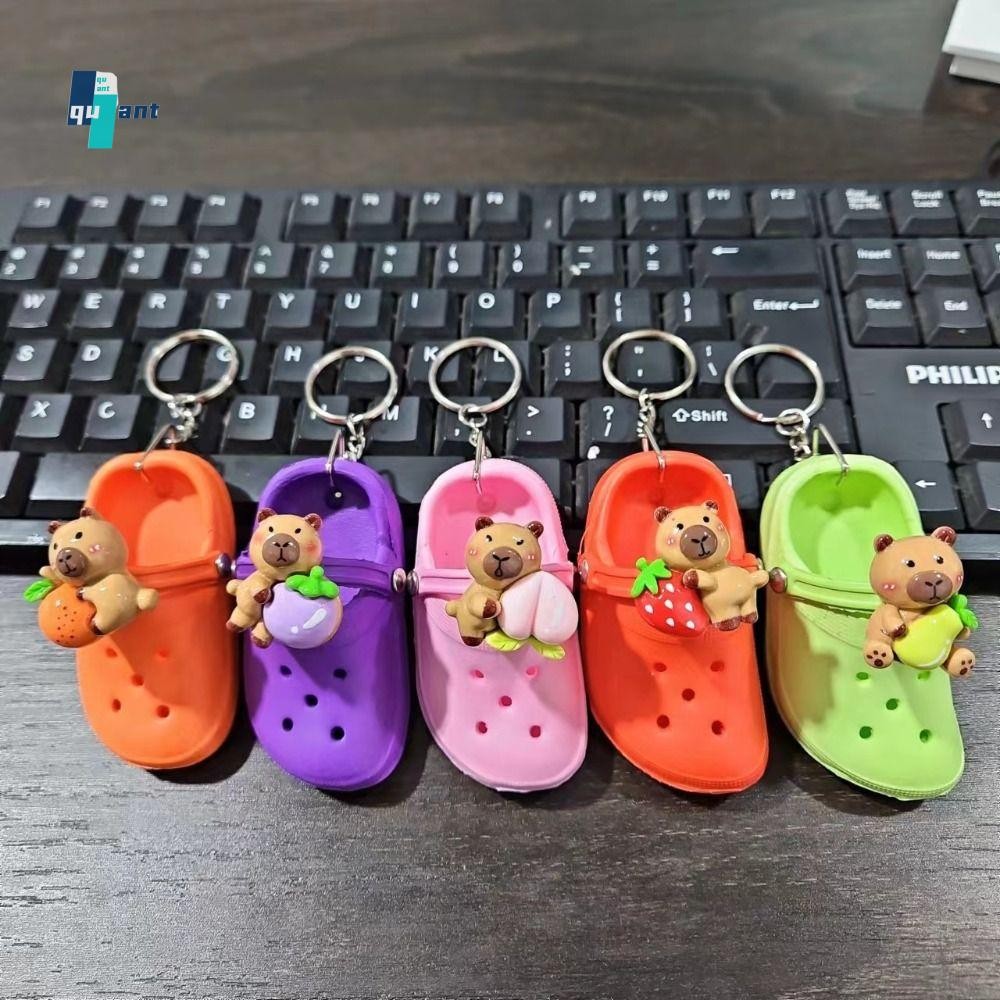 Quantumsky Capybara พวงกุญแจ, Kapibara สัตว์ McDonalds Capybara กระเป๋าแขวน, แฟชั่นผลไม้สีส้มเร ...