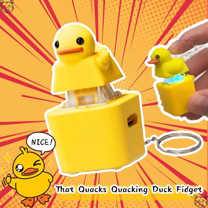 ที่ Quacks Quacking Duck Fidget ชาร์จเป็ด Key Chain ความเครียดบรรเทา Sensory เกม Squeaky ของเล่น ...
