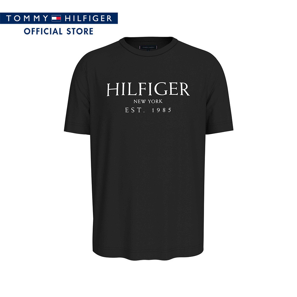 Tommy Hilfiger เสื้อยืด ผู้ชาย รุ่น MW0MW36499 BDS - สีดำ ทรง Regular ...