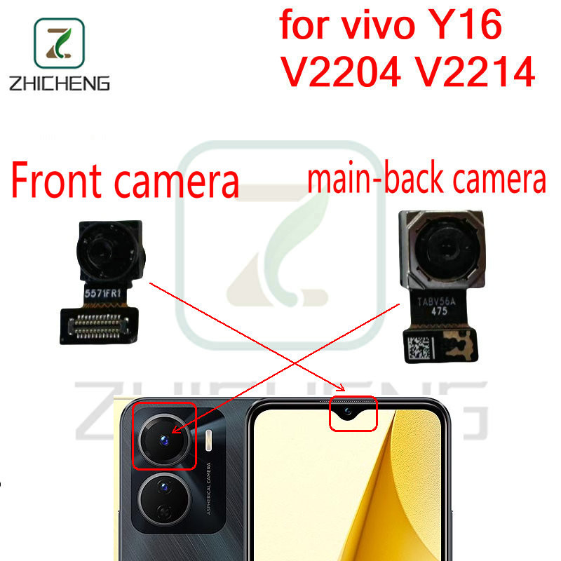 ด้านหน้าด้านหลังกล้องสําหรับ vivo Y16 V2204 V2214 หลัก Facing กล้อง ...