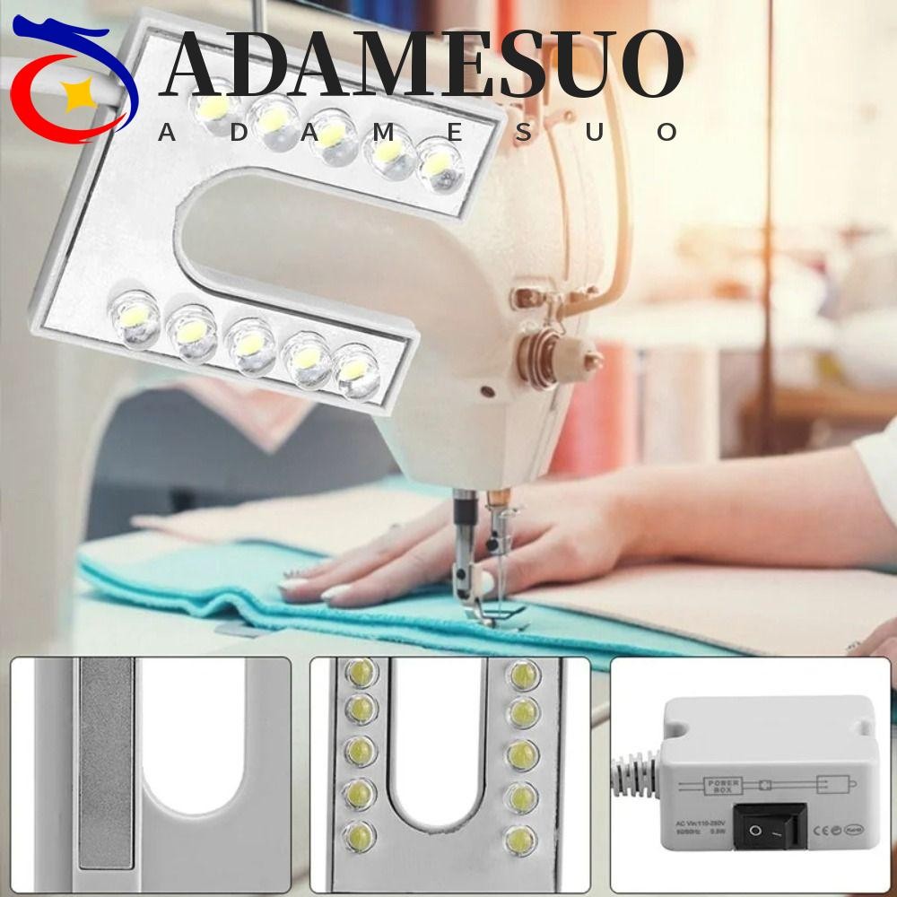 จักรเย็บผ้า ADAMESUO|ไฟ, ปลั๊ก EU/US ไฟรูปตัว U ไฟทํางาน, โคมไฟทํางานแบบยืดหยุ่น 10LED พร้อมฐาน ...