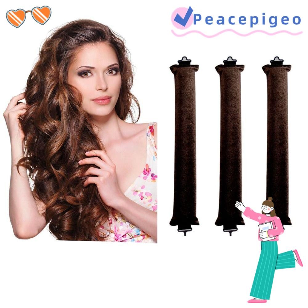 Peacepigeo เตารีดดัดผมแบบไม่ความร้อน, เครื่องม้วนผมหัว Plush Lazy Heatless Curling Rod, อุปกรณ์ ...