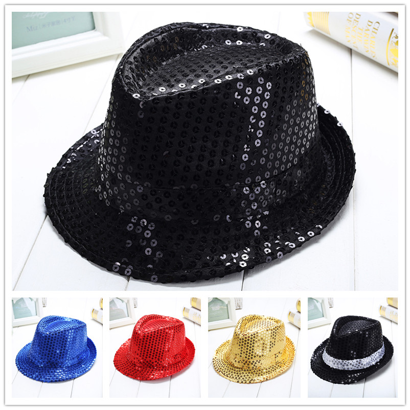 adult kids sequin hat jazz hat Michael Jackson Hat Dance Hat Stage ...