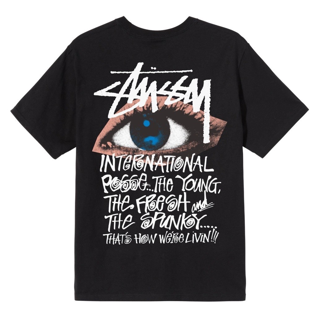 ใหม่ คนดัง STUSSY OCULAR TEE New Eyeball Eyes Graffiti Printed Short ...