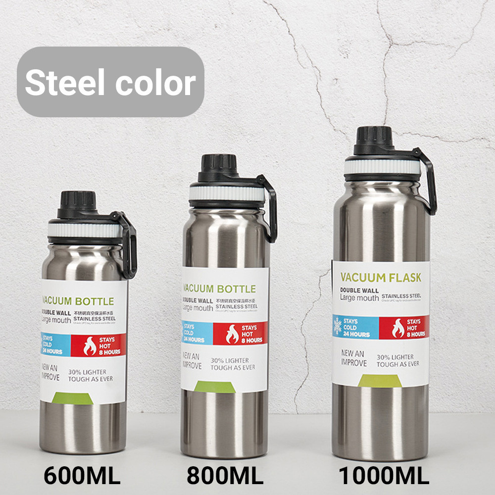 แก้วเก็บความเย็น กระบอกน้ำเก็บความเย็น 600ml,800ml,1000ml สแตนเลส 316 กระบอกน้ำ ได้ยาวนาน กระติก ...