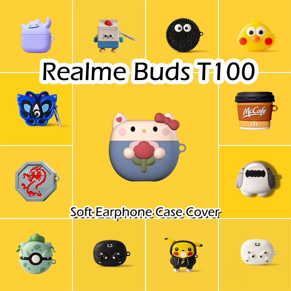 ส ่ วนลด 】 สําหรับ Realme Buds T100 Case อินเทรนด ์ การ ์ ตูน Series เค ...