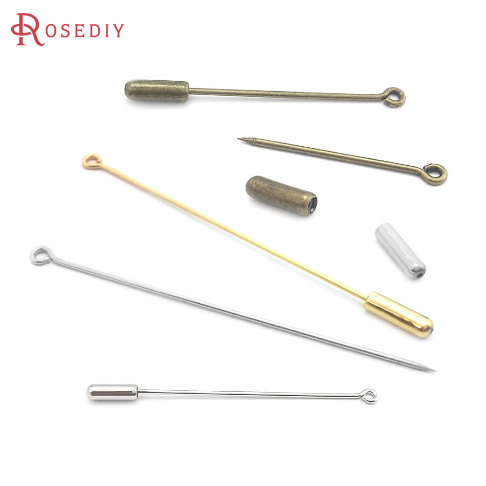 พร้อม Stopper Pin 35 มม.45 มม.60 มม.โบราณ Bronze เข็มกลัดทองเหลือง ...