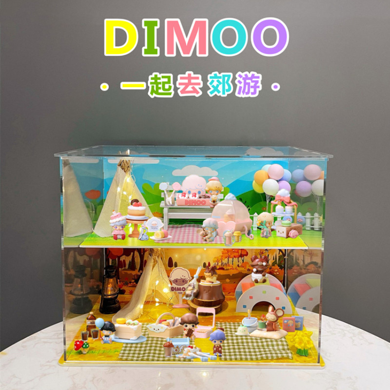 C Art toy-Popmart POPMART DIMOO Let 's Go Outing Series Figure Mystery ...