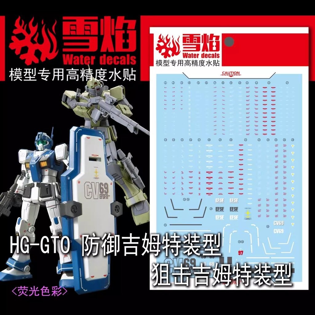 ดีคอลน้ำ HGGTO RGM-79HC GM GUARD CUSTOM / RGM-79SC GM SNIPER CUSTOM HG ...