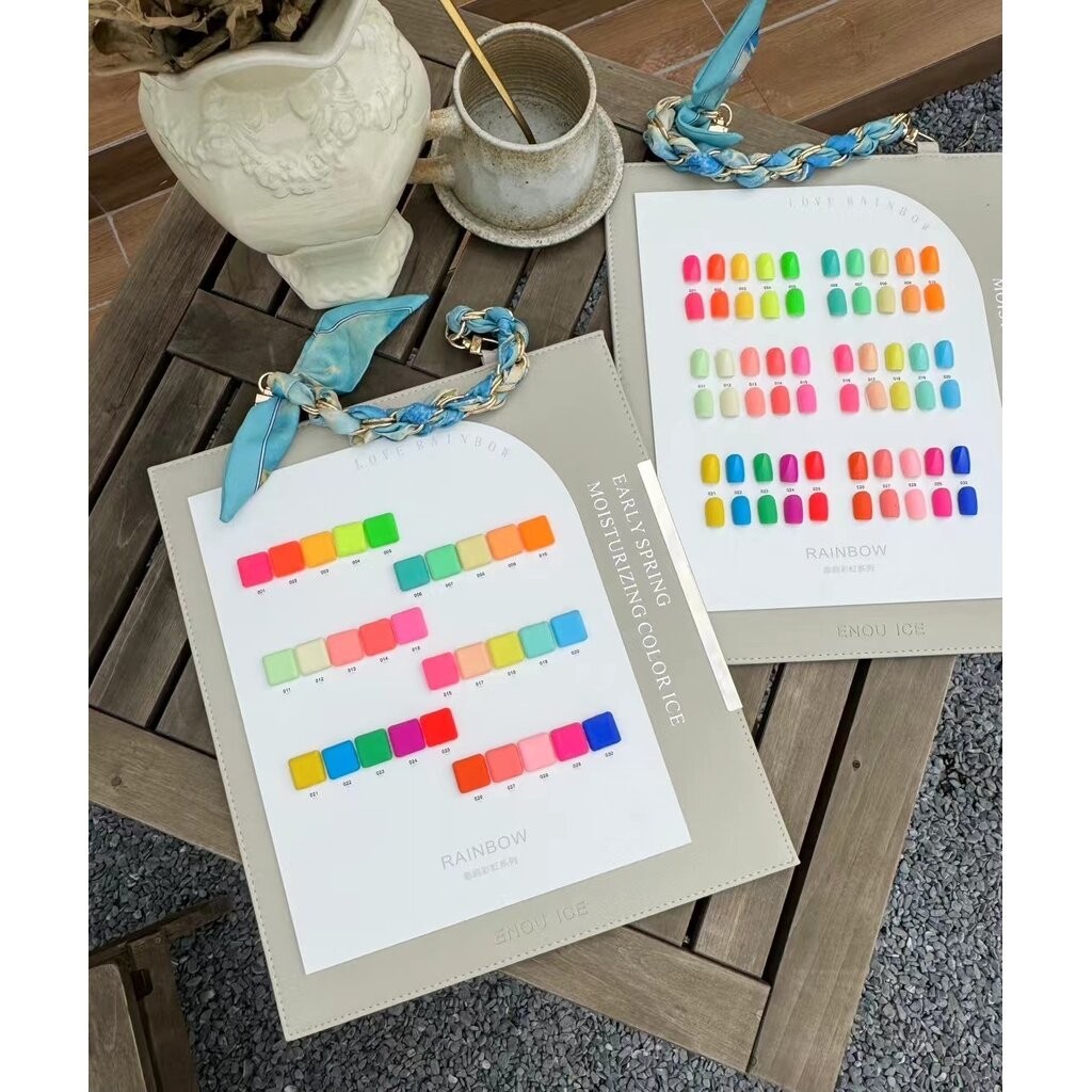 สีเจล ENOU RAINBOW รวม30สีสดใส พร้อมชาร์ตสีหนัง2ไตล์ บรรจุกล่องสวย / สี ...