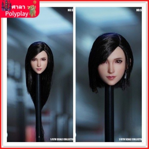 พร้อมสต็อก Third Party 1/6 SDH032 Beauty Tifa Head Sculpture ตุ๊กตาทหาร ...
