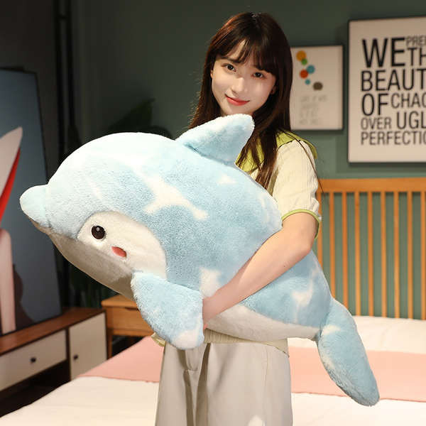 ตุ๊กตาตัวใหญ่ ตุ๊กตา Starry Sky Dolphin ตุ๊กตาของเล่นตุ๊กตา Whale Ragdoll ตุ๊กตาสาวเด็กขาหมอนนอน ...