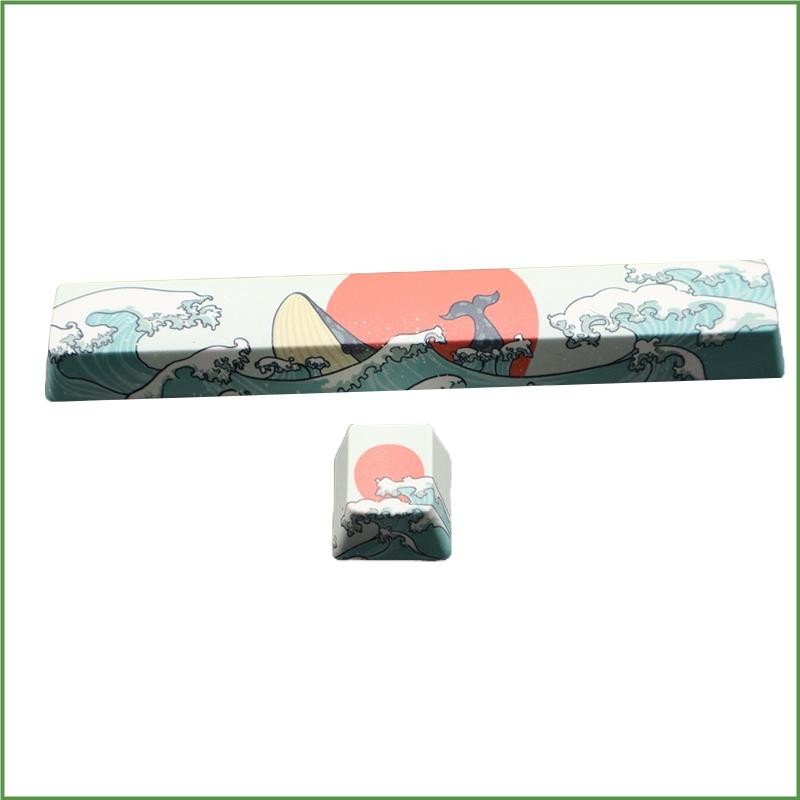 Bon 2 ชิ้น Coral Sea Keycaps PBT ห้าด้าน Dye-Subbed Spacebar 6 25U OEM โปรไฟล์ Space Bar Keycap ...