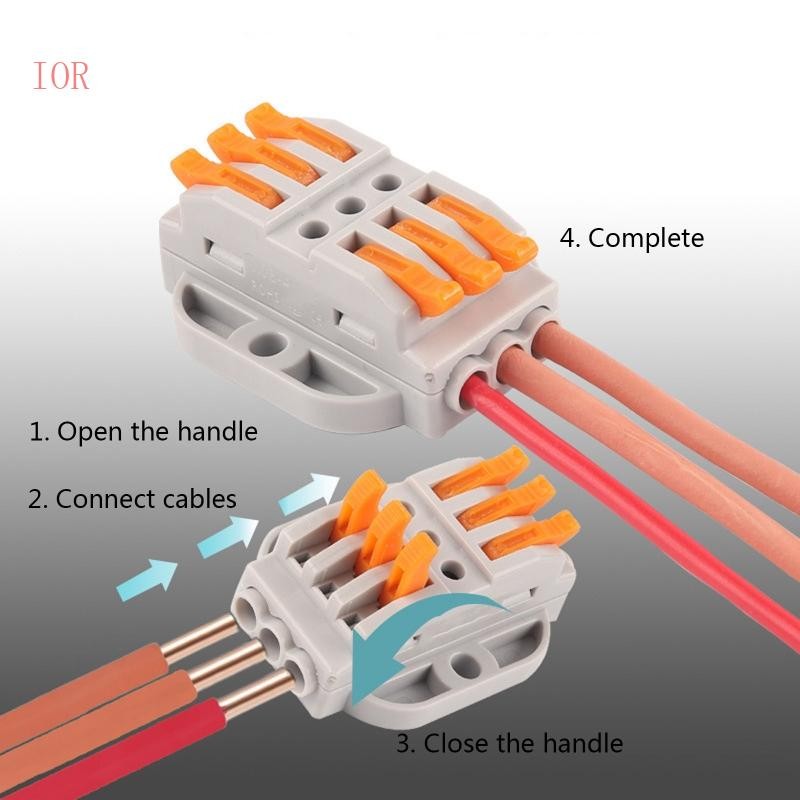 Ior Universal Compact สายไฟ Terminal Block Quick Connector 2 3 4 5 6 8 ...