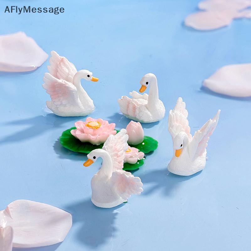 Afl การ์ตูนน่ารักเรซิ่น Goose Swan รุ่น Miniature Figurine ...