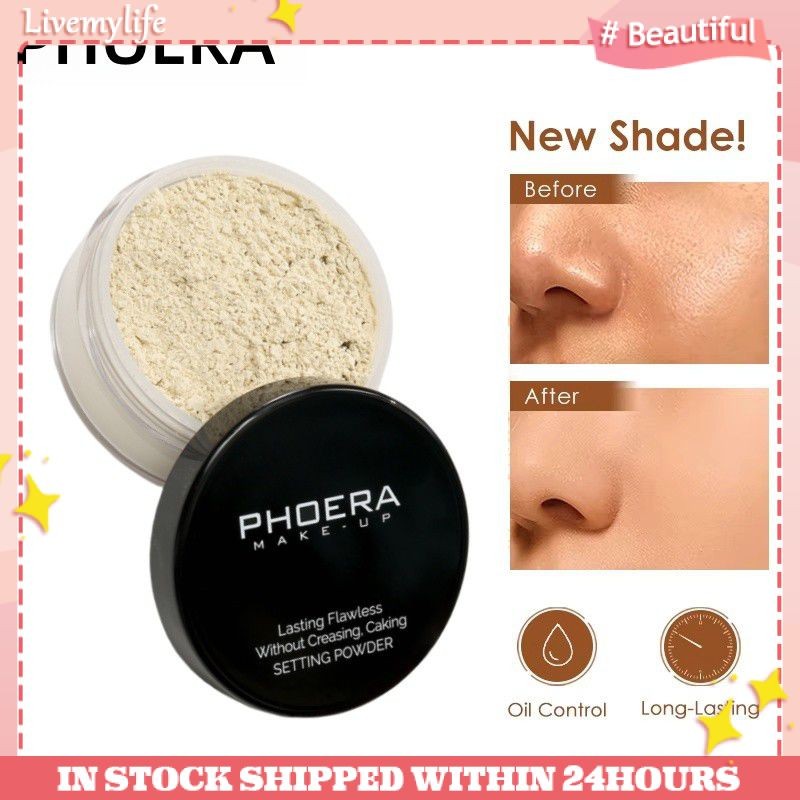 ♥ Phoera Loose Powder แป้งฝุ่นควบคุมความมันแบบแมตต์กันน้ำติดทนนาน ...