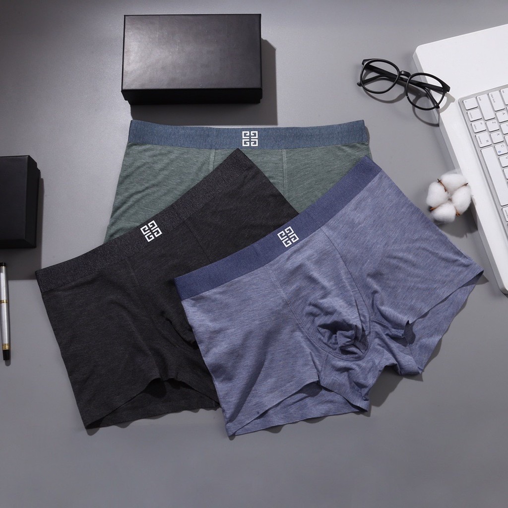 Givenchy7028 3-Pack, Mens Seamless Breathable Mens Boxer สไตล์ใหม่ ...