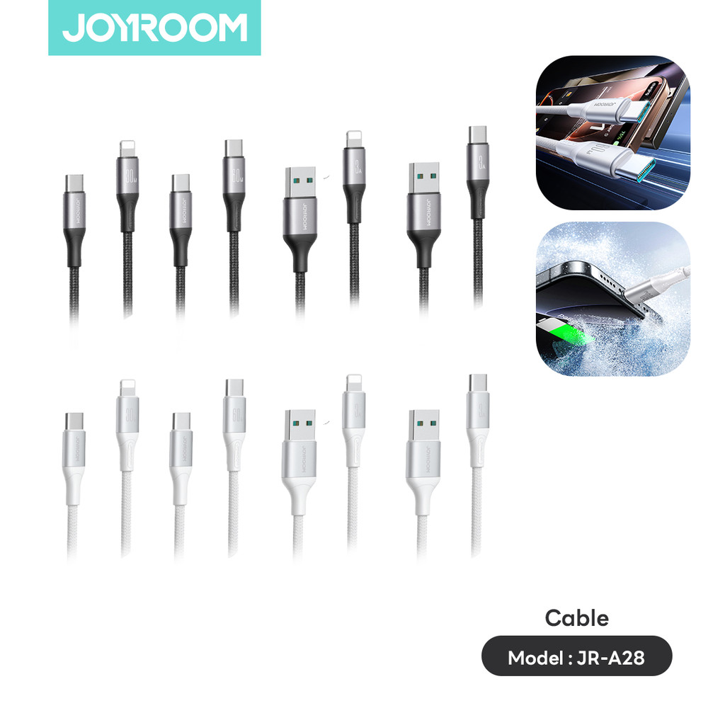 Joyroom รุ่น JR-A28 สายชาร์จ ขนาด3Aและ60W Fast Charging ชาร๋จเร็ว 1m ...