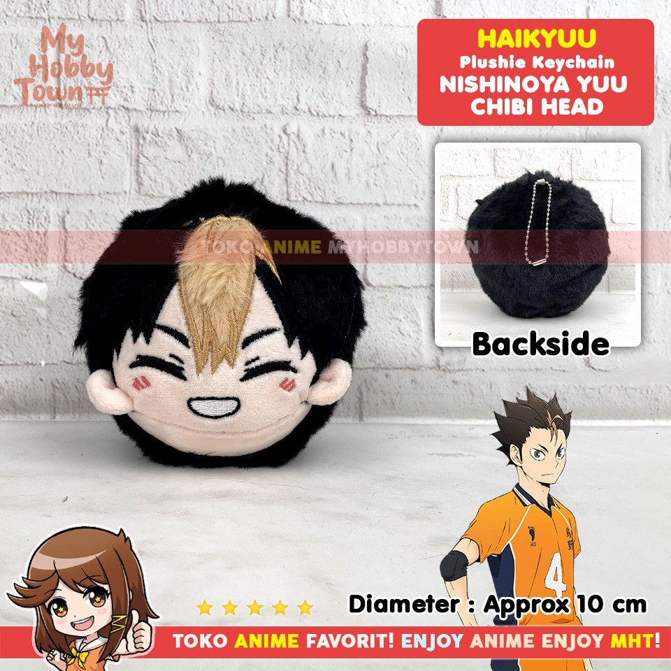 Gantungan Haikyuu พวงกุญแจตุ๊กตาอนิเมะ Nishoya Yu Noya Chibi Head ...