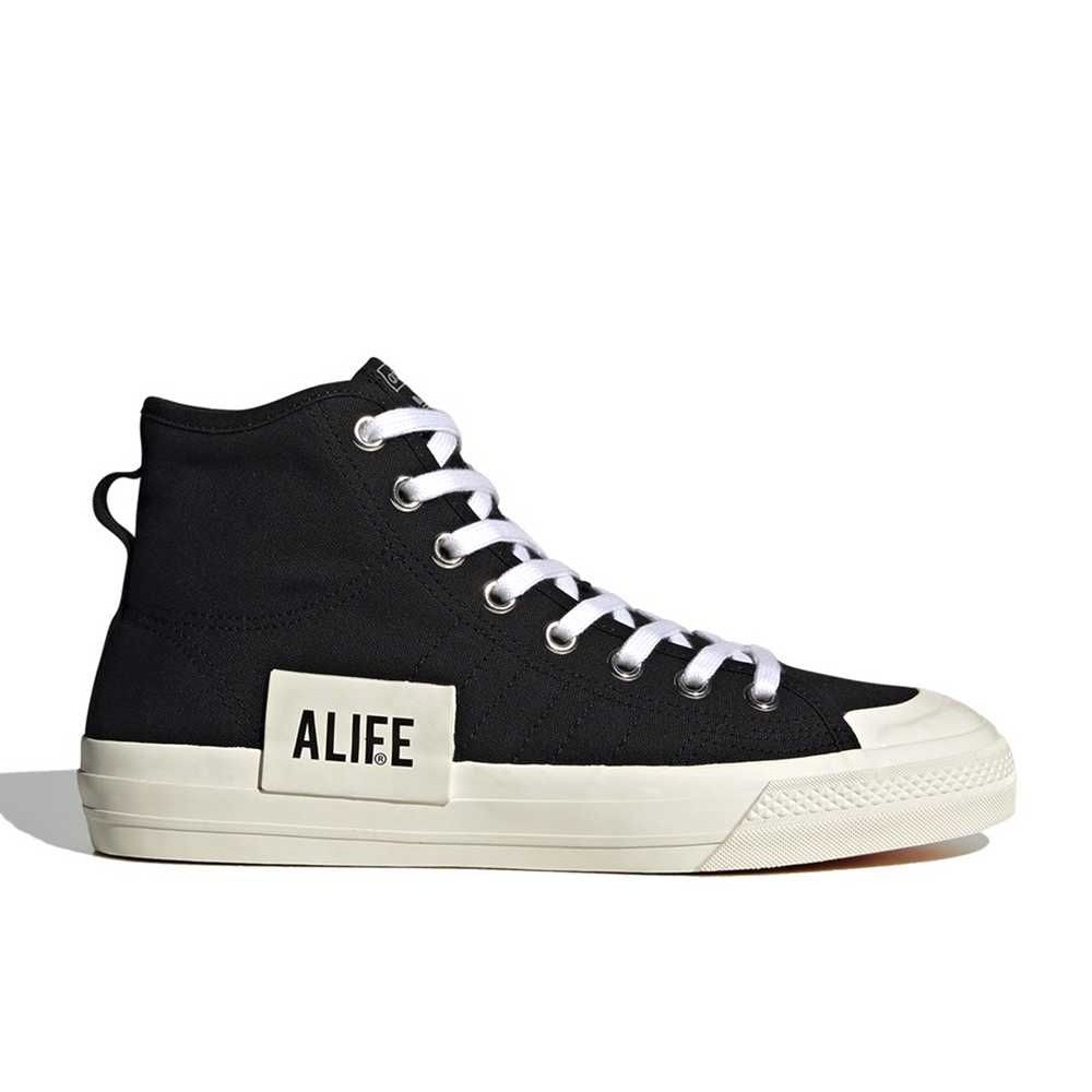 ALIFE × adidas Originals Nizza Hi Core Black Off White Unused | Shopee ...