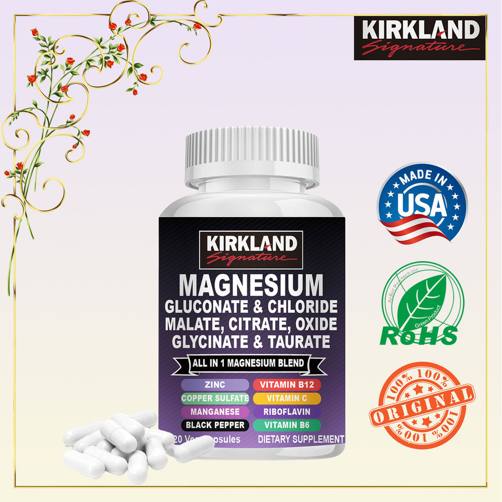 KIRKLAND Complex Magnesium Supplement รักษาเนื้อเยื่อเกี่ยวพันและกระดูก ...