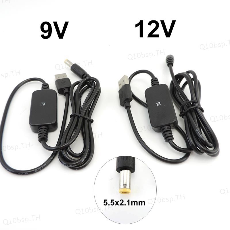 Usb DC 5V ถึง DC 9V 12V Step Up โมดูลสาย USB Power Boost Line Step Up ...