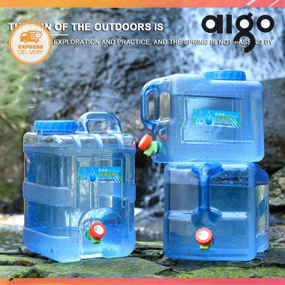 Camping water container portable outdoor water bucket barrel with fauce ...