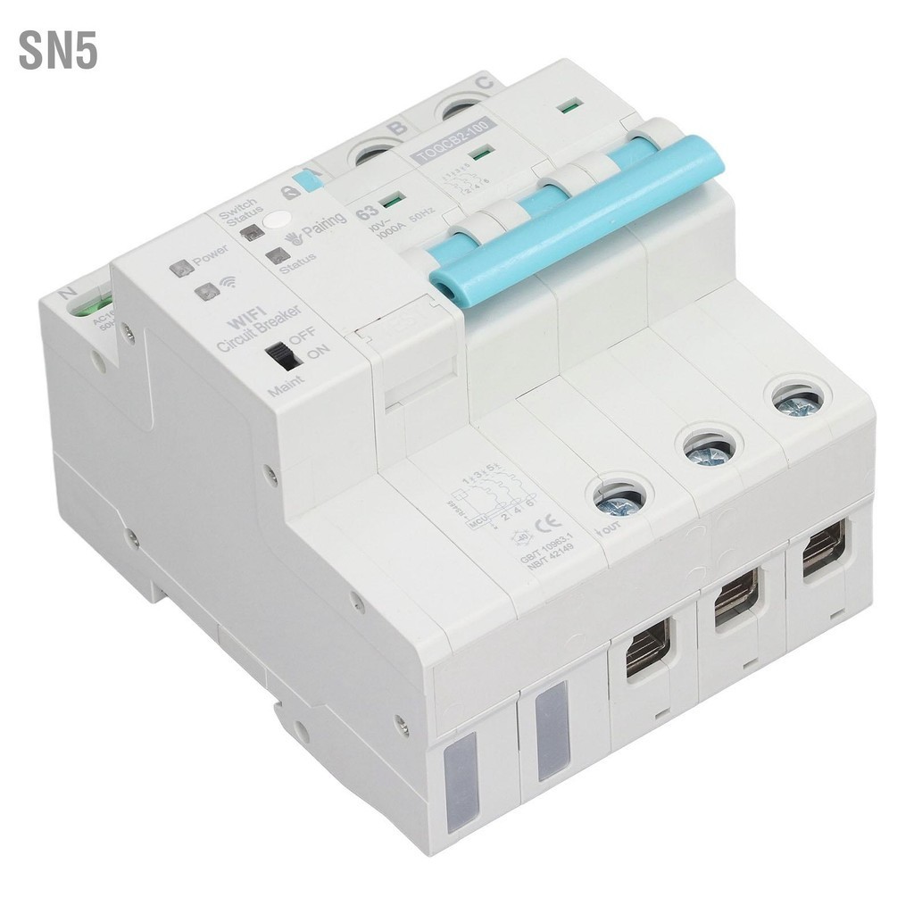 SN5 รีโมทคอนโทรลไร้สายสวิตช์ WIFI วัดแสงป้องกันการรบกวน Circuit Breaker 3P 145-295V 63A | Shopee ...