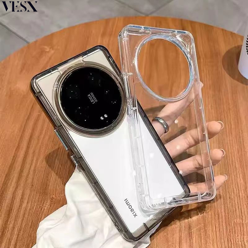 ซิลิโคนที่หรูหราโปร่งใสกันกระแทกกรณีโทรศัพท์อวกาศสำหรับ XIOMI Xiaomi 14 Mi 13T 12 12T 12s Ultra ...