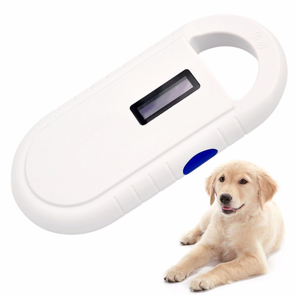 ใหม่ RFID 134.2Khz Animal Microchip Recognition Reader Ear Tag Scanner ...