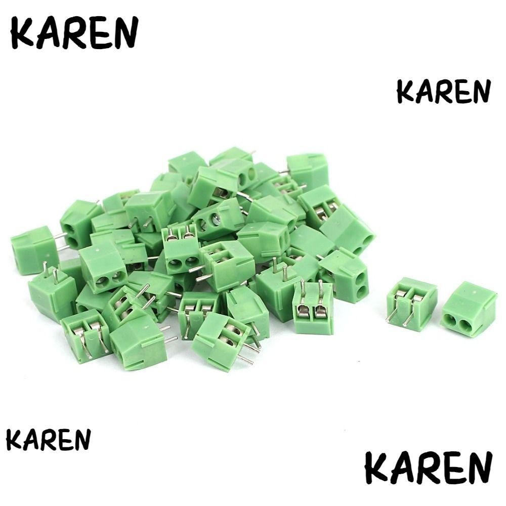 Karen 50 ชิ้นสกรู Terminal Block, 2 ขา 3.5 มม.Pitch PCB สกรู, Pluggable ...