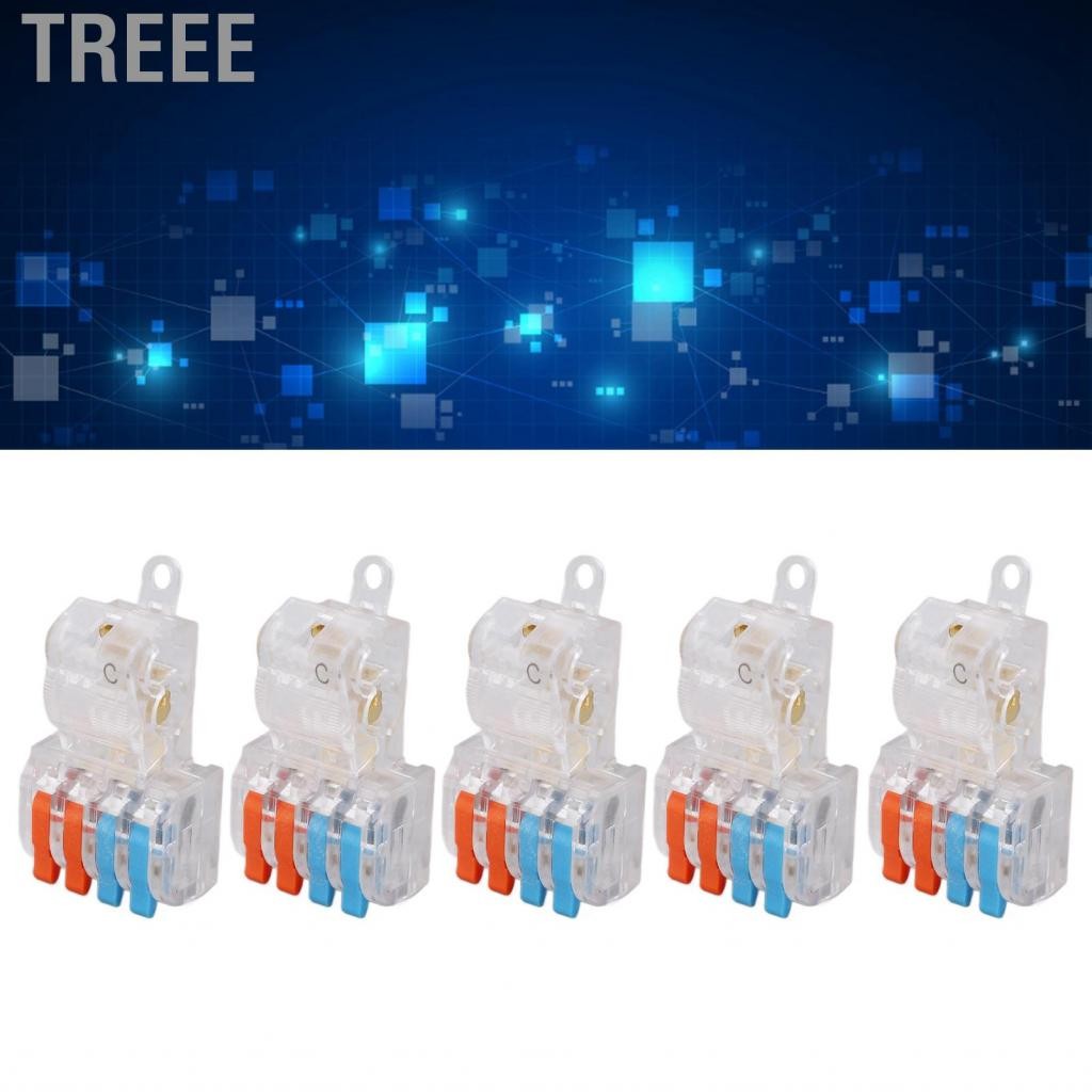 Treee 5pcs ลวดเชื่อมต่อตัวเชื่อมต่ออย่างรวดเร็วปลั๊กและดึงบล็อกตัวแยกเท ...