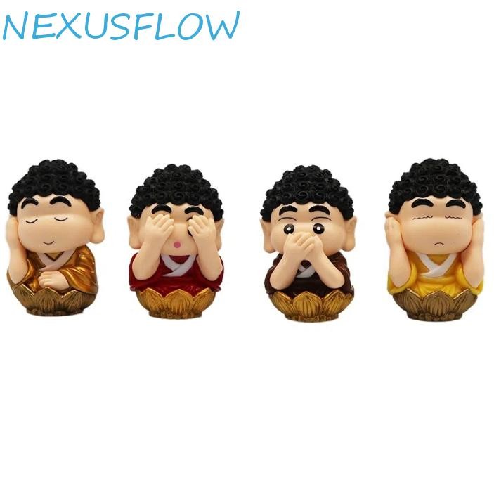 Nexusflow 4 ชิ้น/เซ็ต Crayon Shin-Chan รูป, อย่าฟังลุคตุ๊กตาโมเดล ...