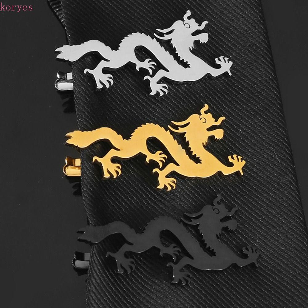 Koryes จีนมังกร Tie Pin, สไตล์จีนโบราณ Zodiac Dragon Tie คลิป, Vintage ...