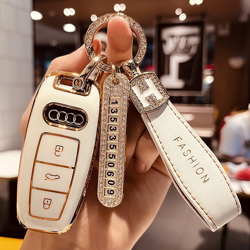 เหมาะสำหรับเคสกุญแจรถ Audi Q3 2022 A3 ปก A1 ใหม่ Q2L หัวเข็มขัดพิเศษ RS3 เคสป้องกันเก่า A6/A6L ...
