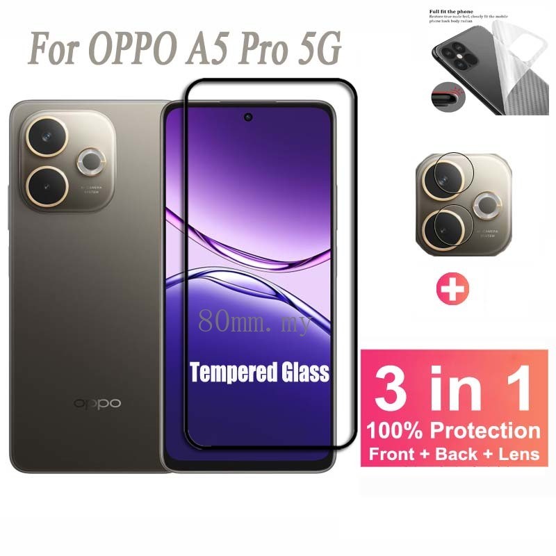กันรอย ฟิล์ม OPPO A5 Pro A3 A2 Pro A3x A2x 5G 4G ฟิล์มกันรอยกระจกนิรภัย ฟิล์มกันรอยกล้องด้านหลัง ...