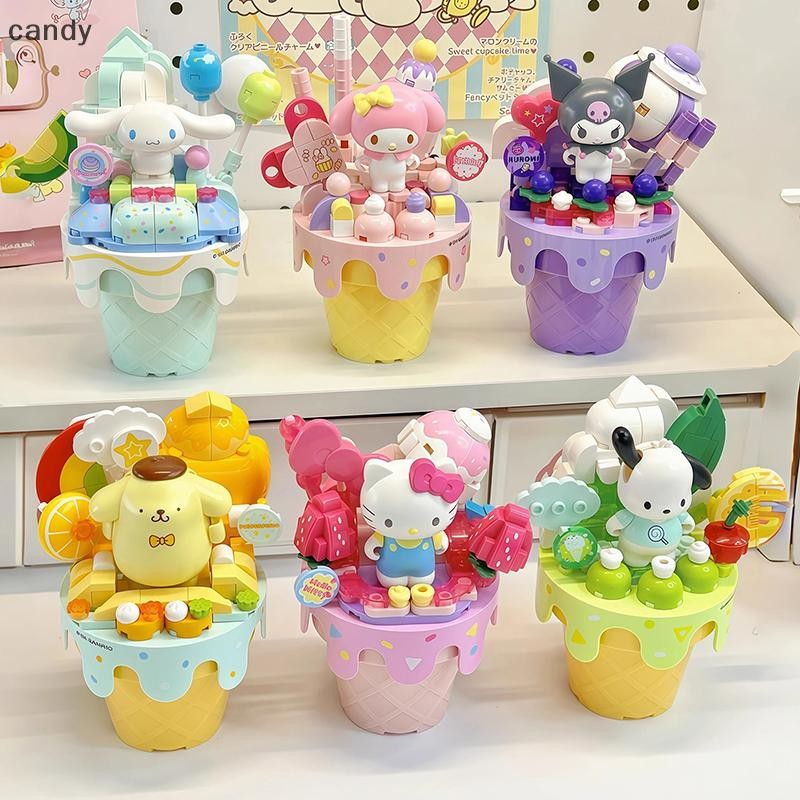 Ndy ใหม่ Keeppley Sanrio Building Blocks Hello Kitty Kuromi Pochacco Cinnamoroll ไอศกรีมกรวย ...