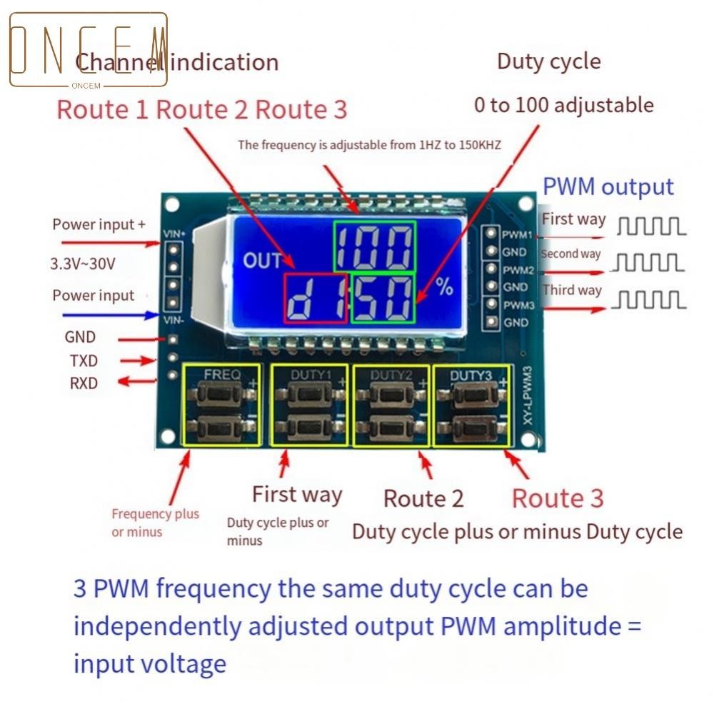 【Final Clear Out】Square Wave Signal Generator Module PWM Output LCD Display Adjustable Frequency ...