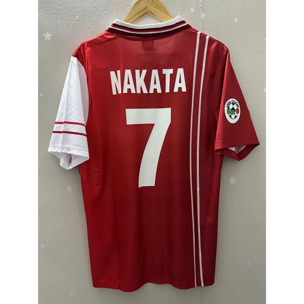 รูปแบบใหม่98-99 Perugia NAKATA คุณภาพสูง Home Retro Football Jersey ...