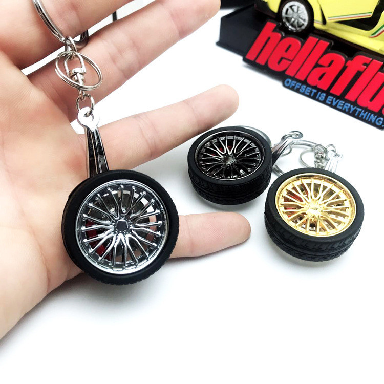 Creative Car Wheel Turbo Key Ring Mini Auto Tyre Key Chain Oil Gun ...