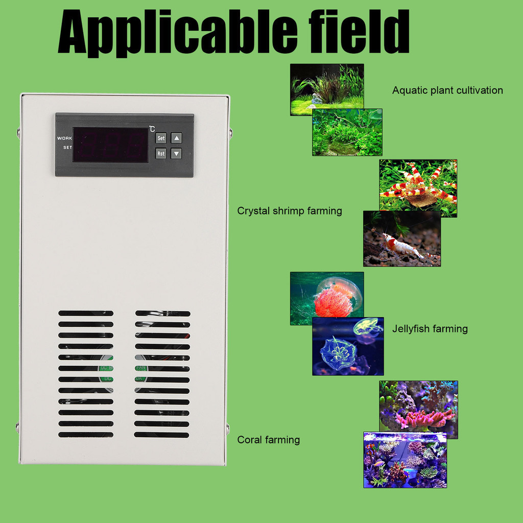 PP US Plug 100V‑240V ตู้ปลา Chiller 72W ตู้ปลาน้ำ เงียบ ระบบทำความเย็น ...