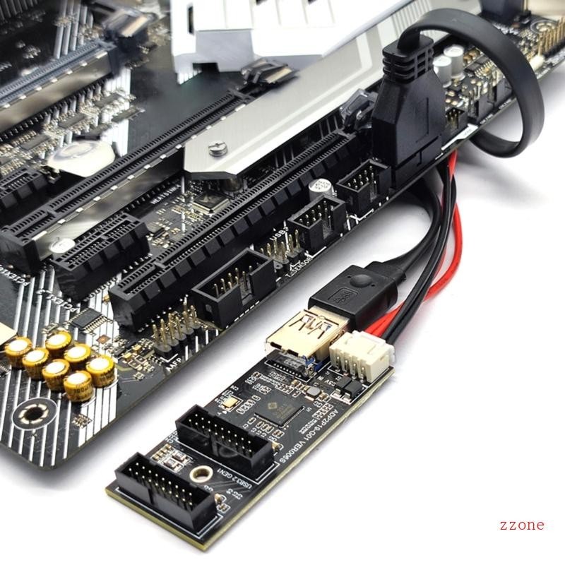 Zzz USB 3 2 ถึง Dual 19Pin Expansion Card Original GENESYS GL3510 ...