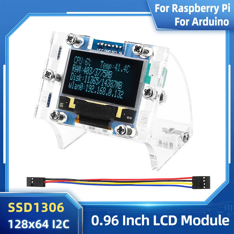 0.96 นิ้ว OLED SSD1306 I2C IIC SPI Serial 128X64 LCD 4 Pin Fon Display สําหรับ Arduino STM32 ...