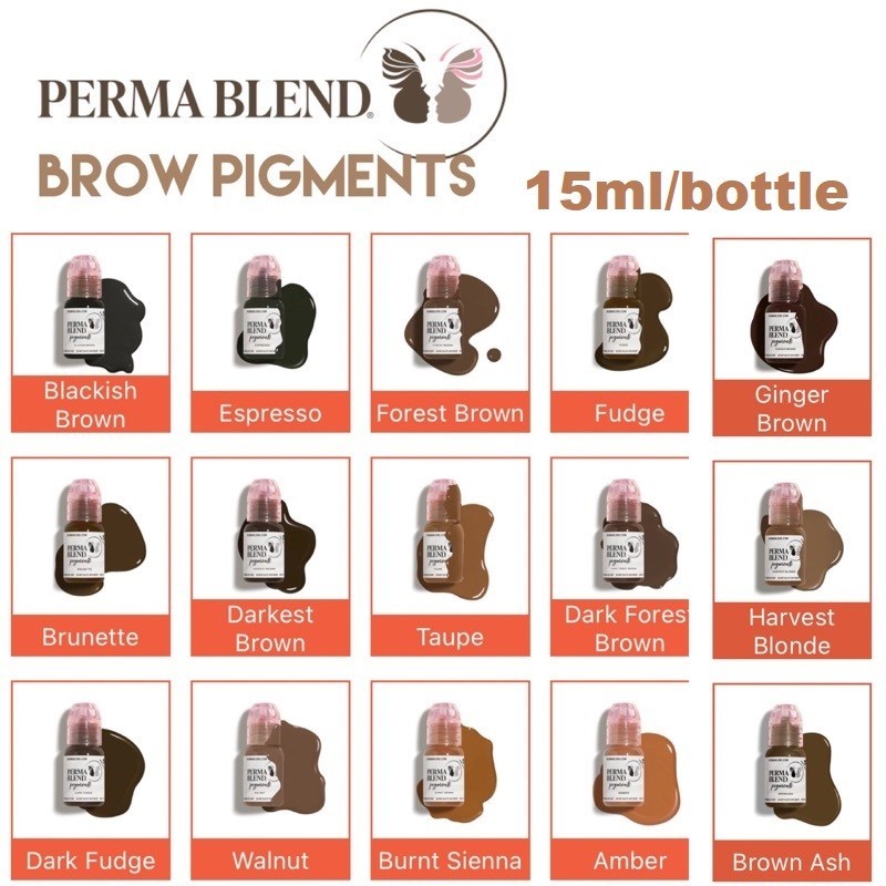 เม็ดสี PERMABLEND PMU 15ml. เม็ดสีคิ้ว by Perma Blend USA | Shopee Thailand