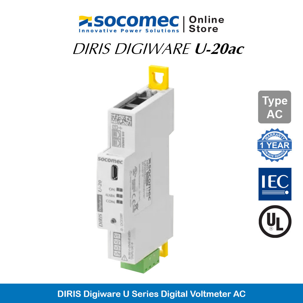 Socomec DIRIS Digiware U Series Digital Voltmeter AC | 48290106 ...