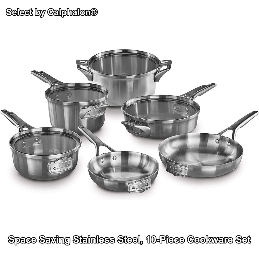 {Select by Calphalon®} Space Saving Stainless Steel คาลฟาลอน ชุด ...