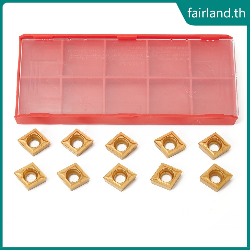 (FAIRLAND-TH) 10pcs CCMT09T304 US735 CCMT32.51 คาร์ไบด์ใส่เครื่องกลึงเครื่องมือเครื่องตัด ...