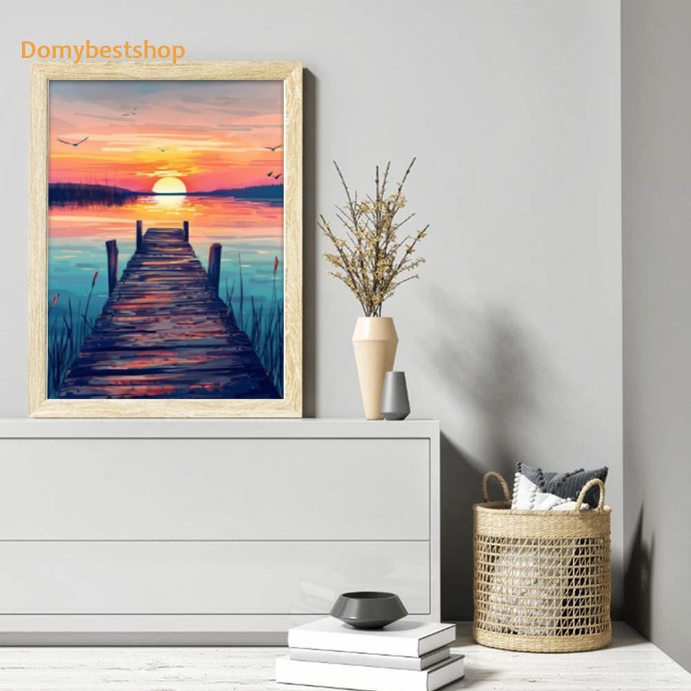 เย็บปักถักร้อยเต็มรูปแบบ Eco-ด้ายฝ้าย 11CT พิมพ์ภูมิทัศน์ Cross Stitch 40x50 ซม. QD ...